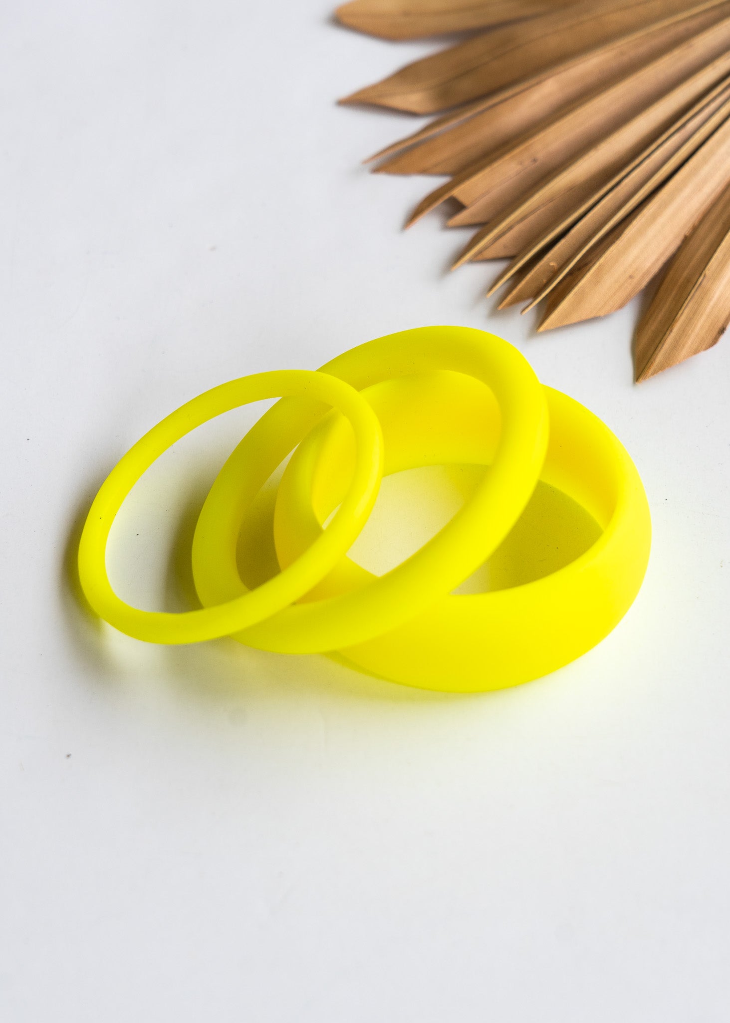 Neon Yellow Resin Bangles – Bali Queen