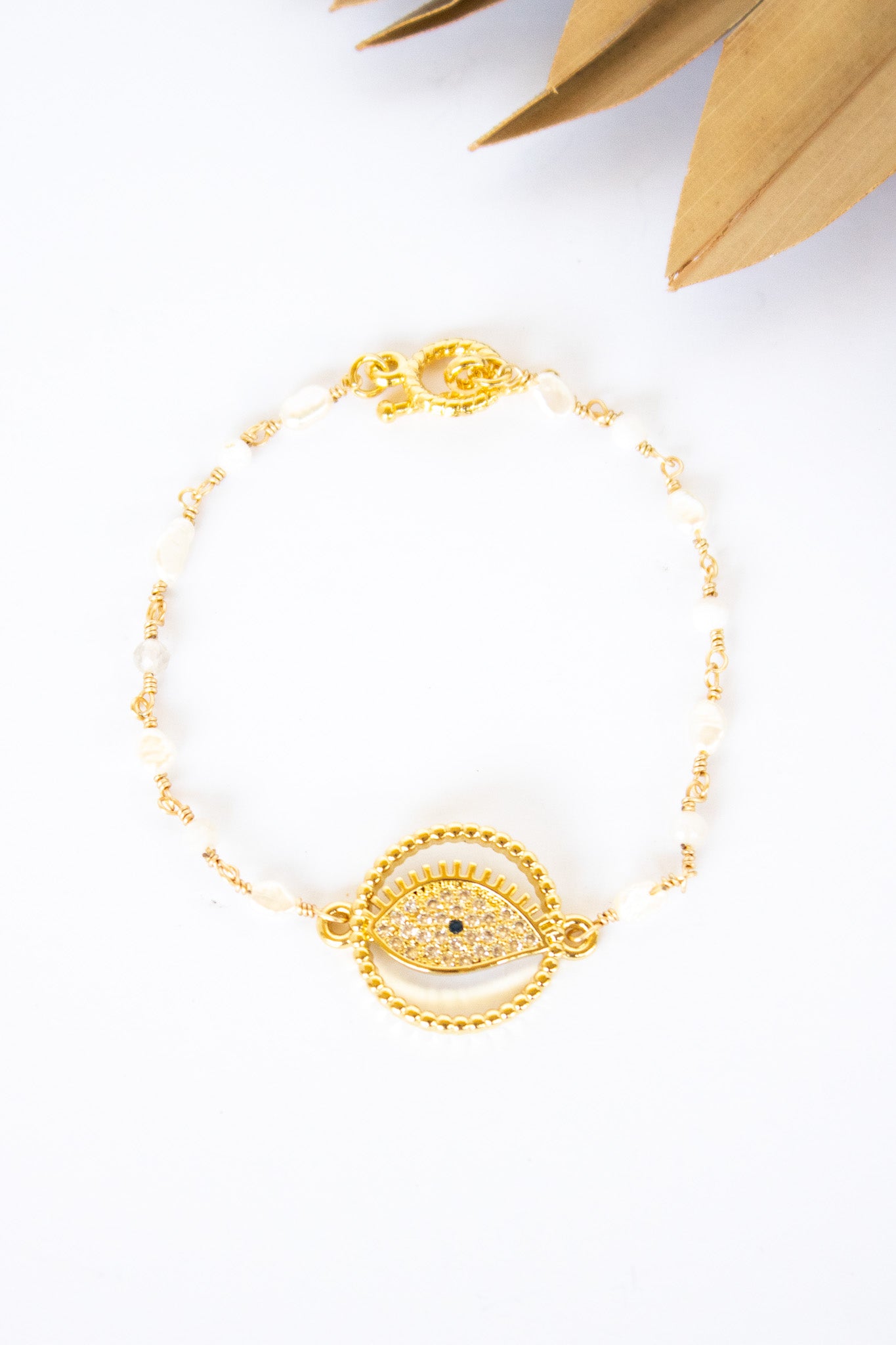 18K Toggle Eye for An Eye Pearl Bracelet – Bali Queen